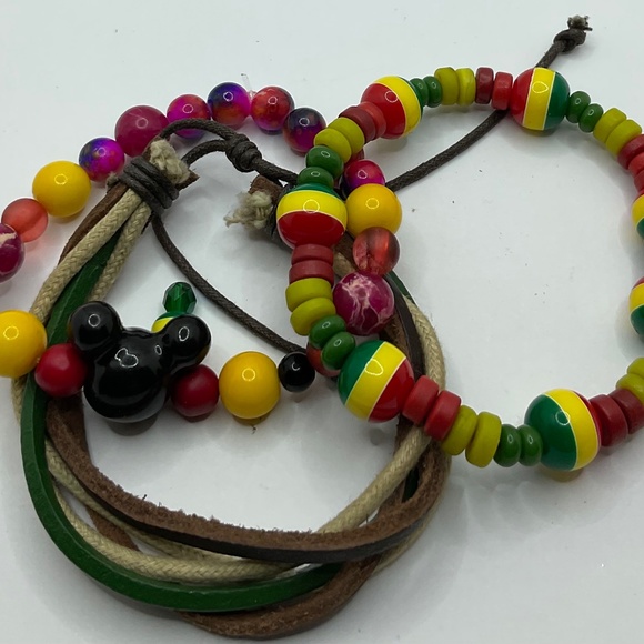 Jewelry | Disney Mickey Head And Rasta Weed | Poshmark